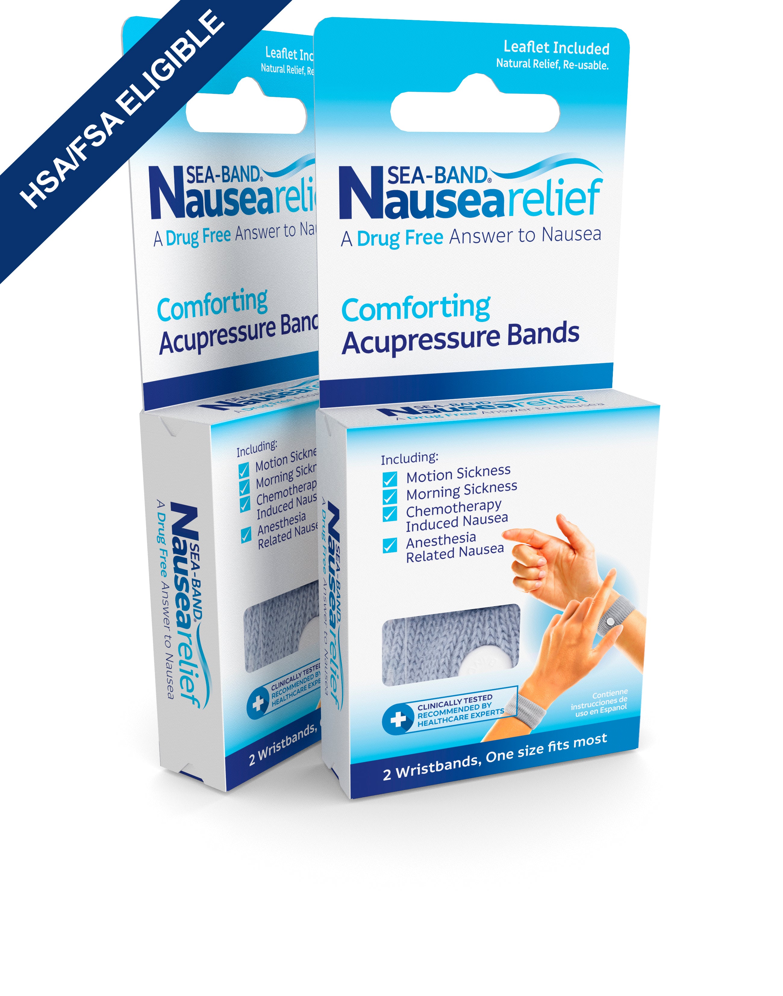 Sea-Band Acupressure Wristbands for Natural Nausea Relief Value Pack ...